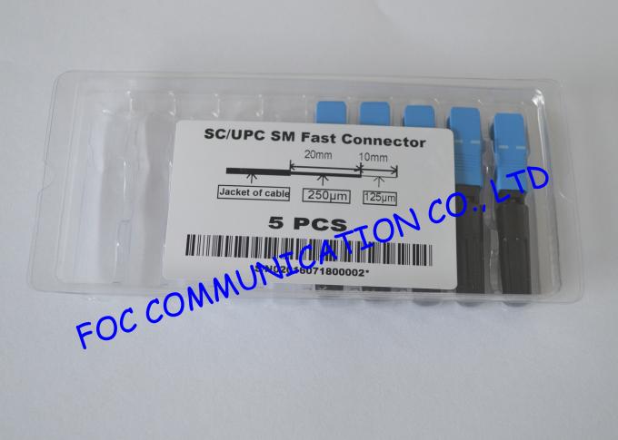 Fast SC / UPC Fiber Optic Cable Connectors Quick and Easy Termination