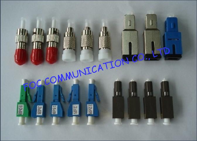 MU Multimode Fiber Optic Attenuator , Optical Fiber Attenuator 5dB For CATV