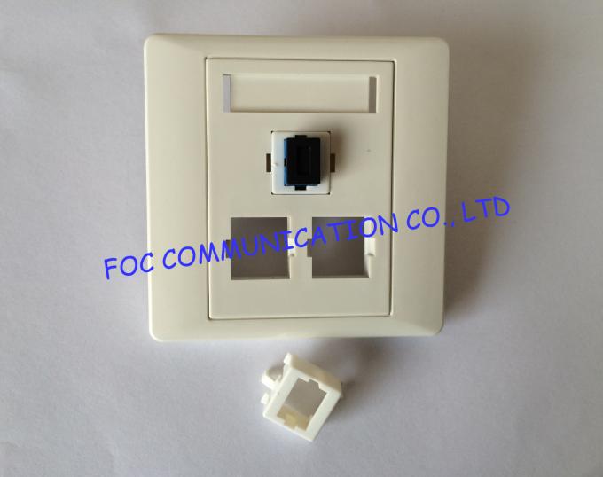 Indoor 86 Type Fiber Optic Termination Box Outlet For FTTH