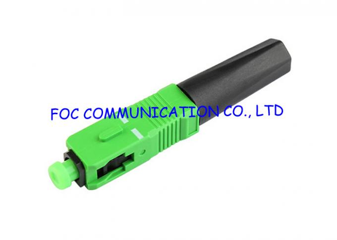 SC APC Field Assembly Optical Fiber Fast Connector SM Pre Polished