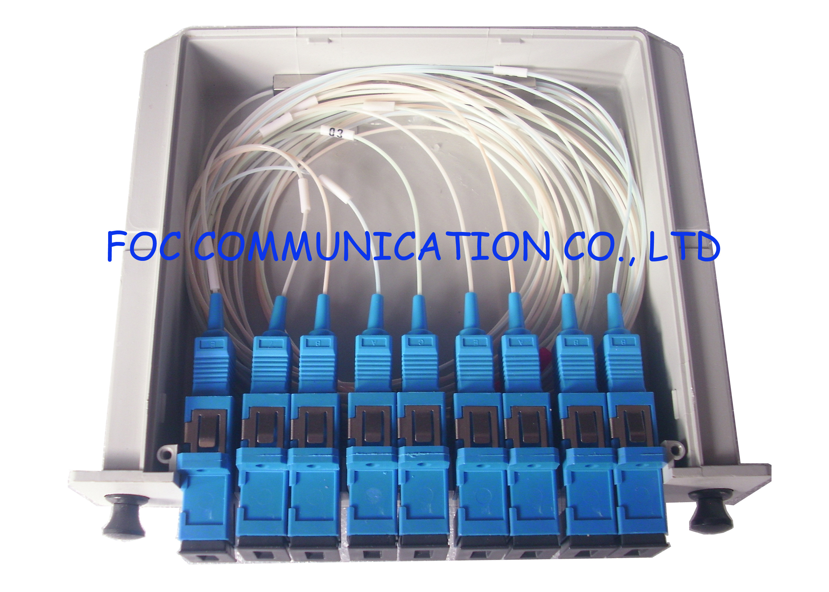 SC / UPC Fiber Optic Splitter Cassette Box, 1×8 Passive Optical ...