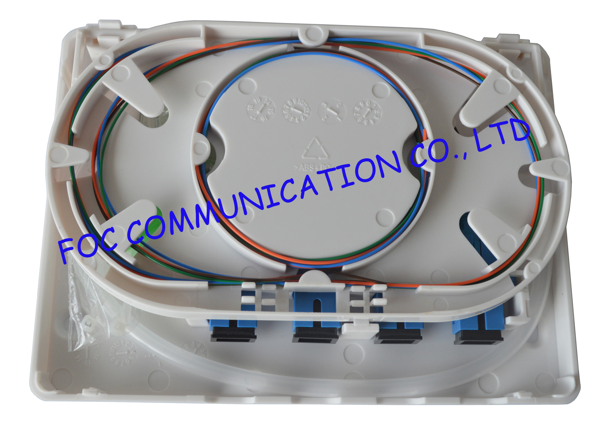4 Port Fiber Optic Termination Box With SC Connector And Pigtails Wall ...
