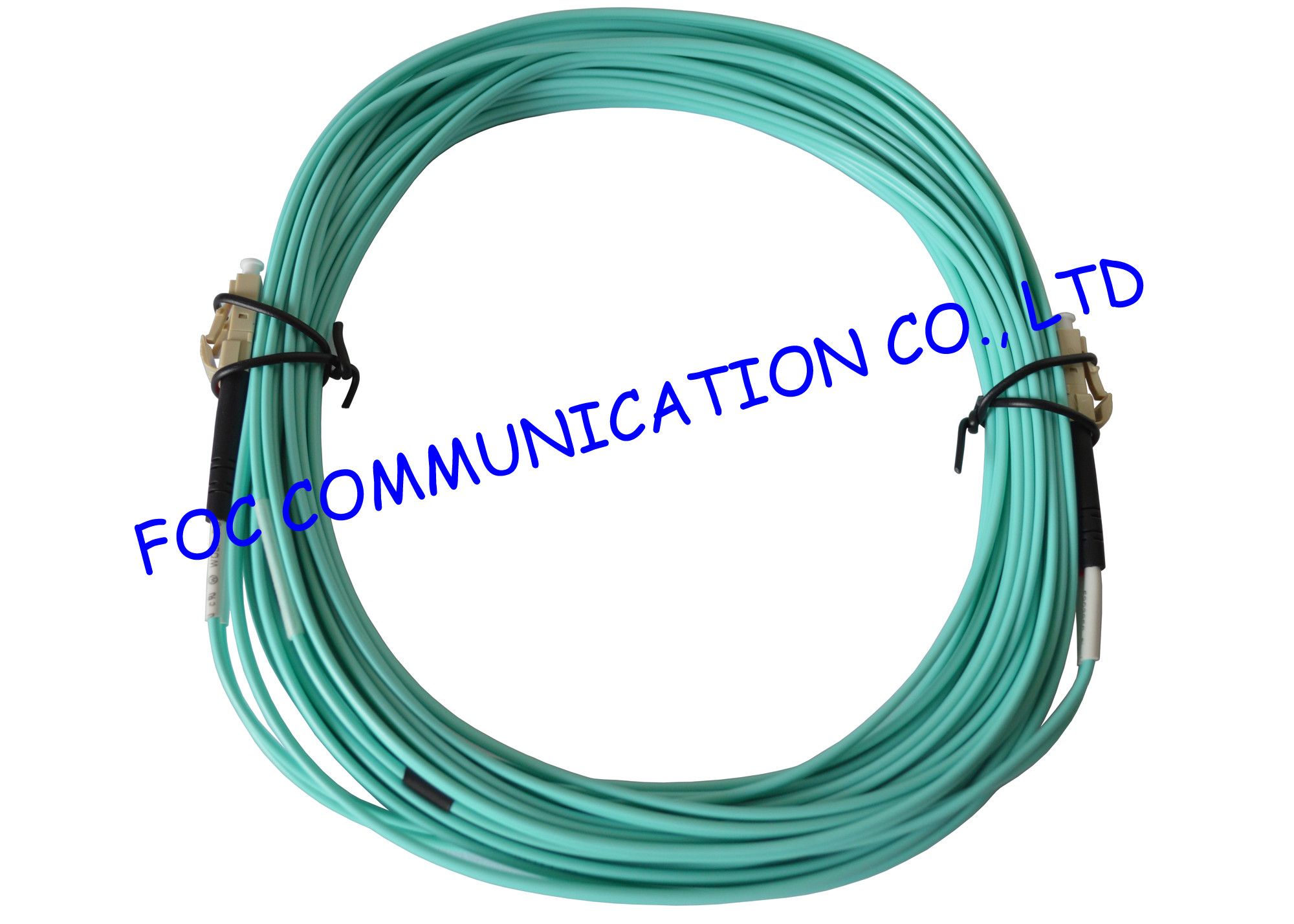 10Gb multi mode OM3 Duplex Fiber Patch Cables Lc To Lc Red and Black Boots