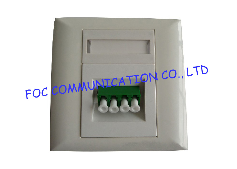 Fiber Optic Termination Box Wall Plate Outlet LC Quad Adapter Loaded ...