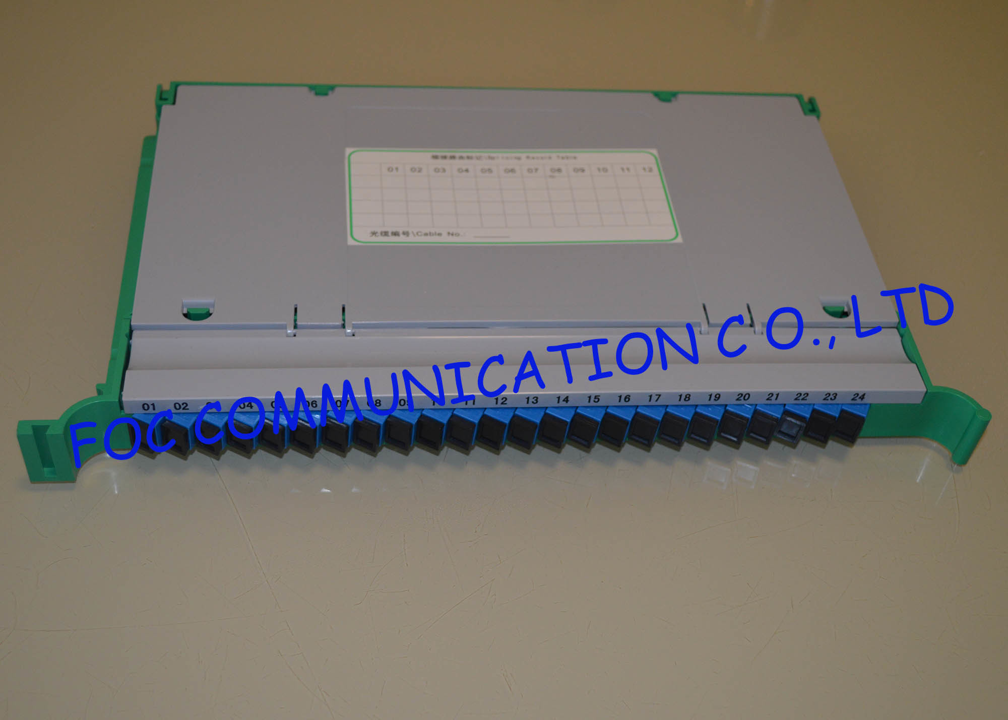 Fiber Optic Splice Tray 24 Port Fiber Optic Patch Panel Loaded with SC ...