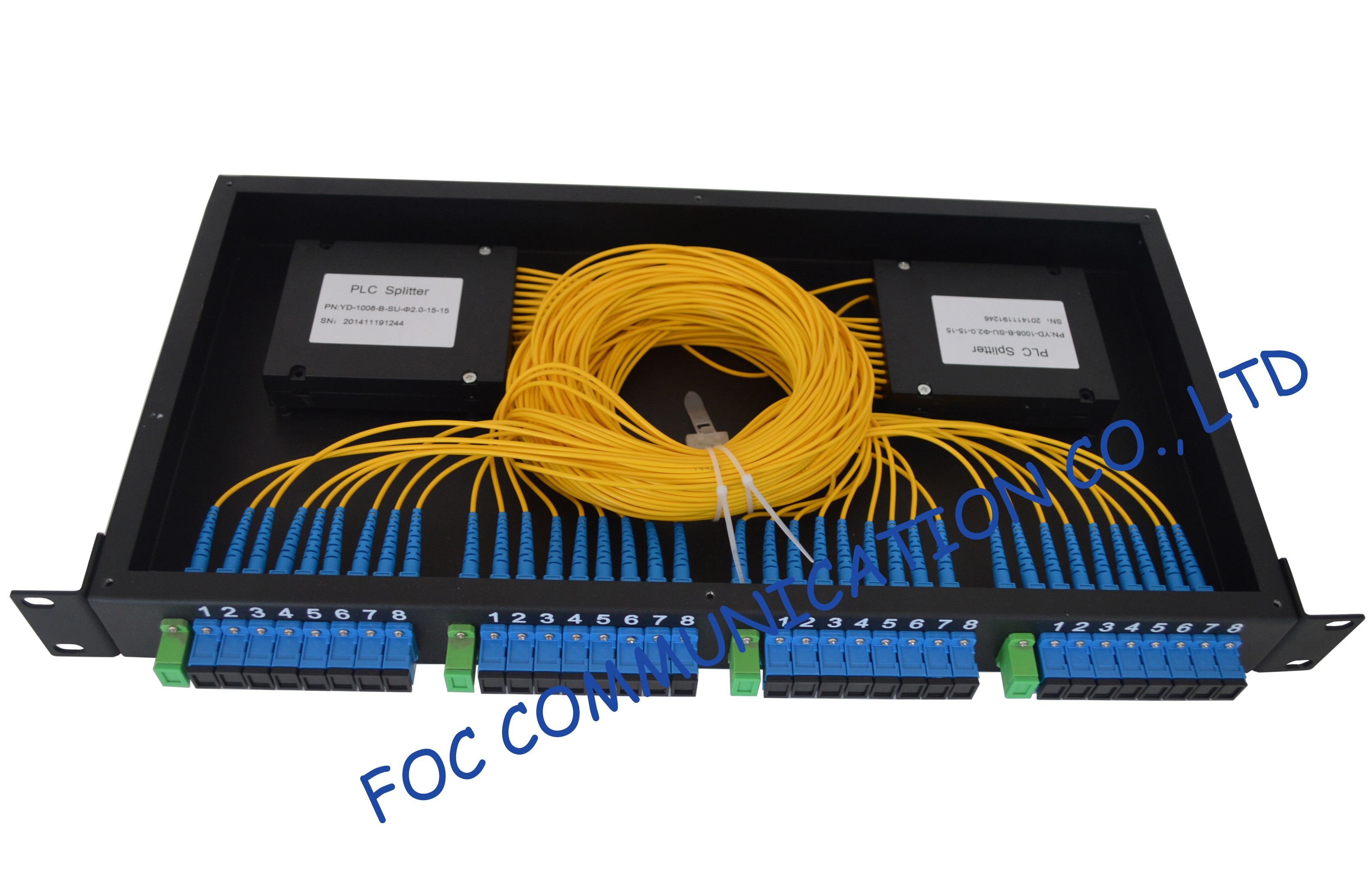 Pon / Lan Rack Mount Fiber Plc Splitter 1x2 , 1x4 , 1x8 , 1x16 , 1x32 ...