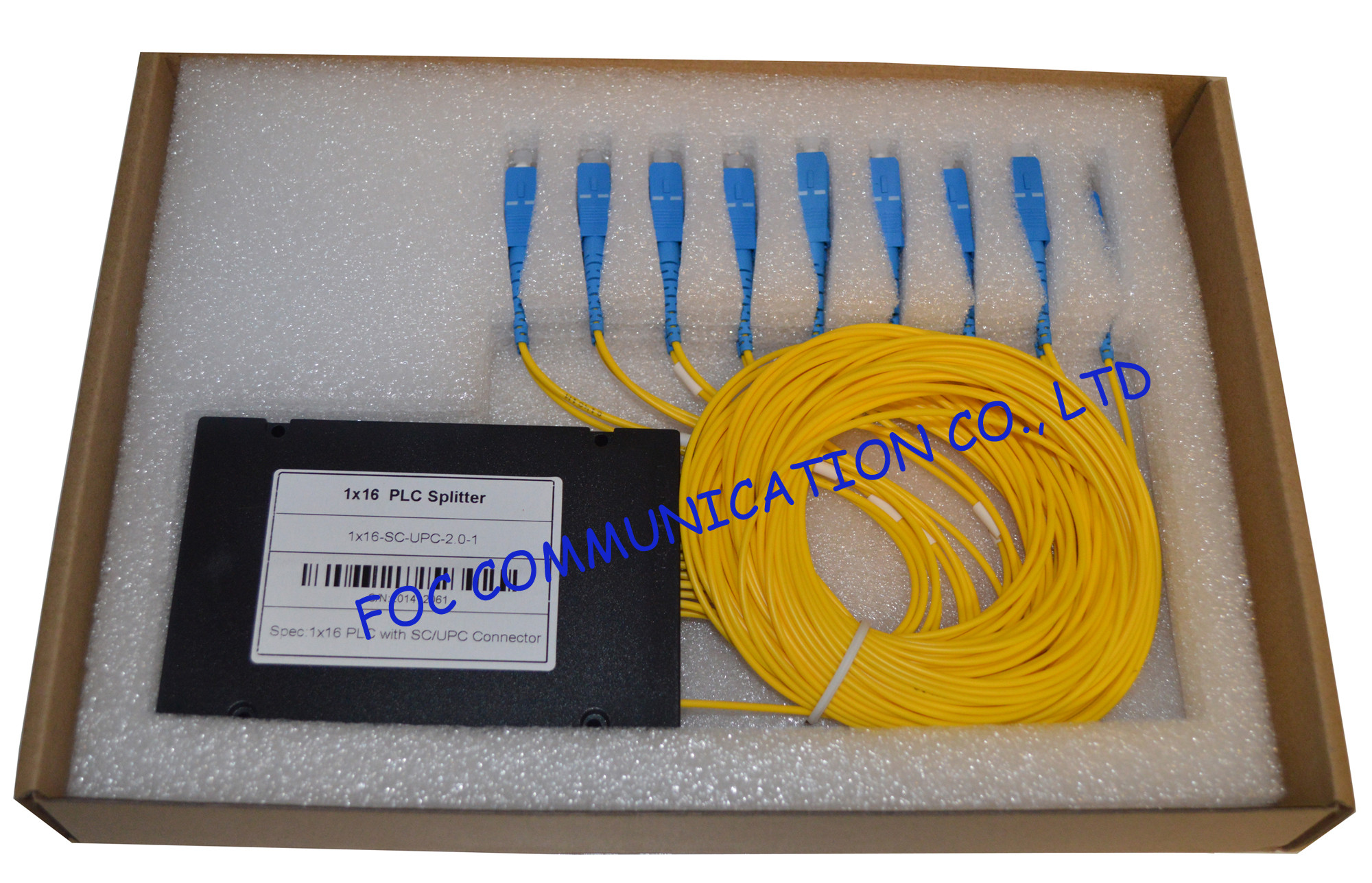 Corning Fiber Optical PLC Splitter 1×16 Planar Lightwave Circuit ...